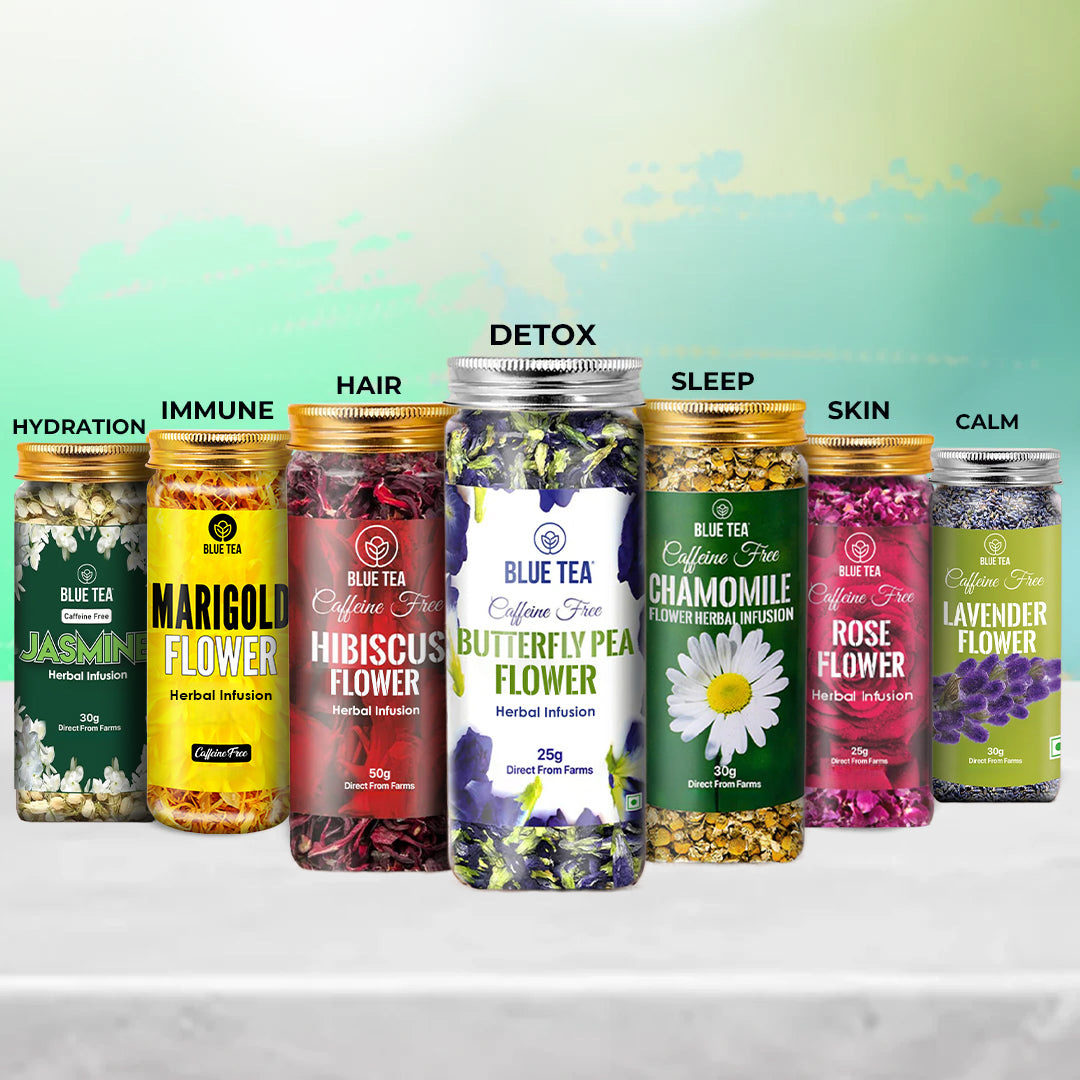 Flower Herbal Infusion - Pack Of 7 – Blue Tea | Health in Every Sip ...