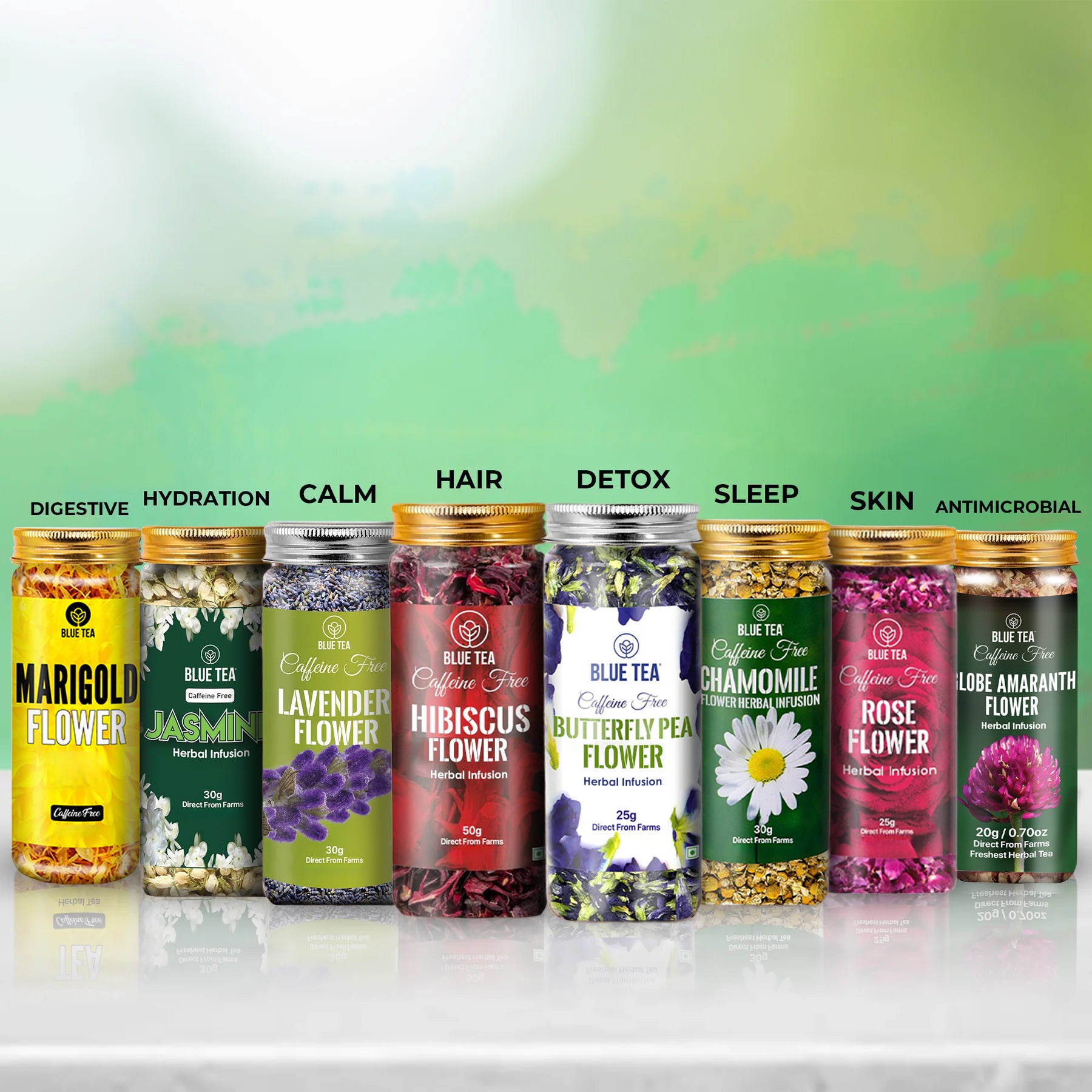 Flower Herbal Infusion - Pack Of 8 – Blue Tea | Health in Every Sip ...